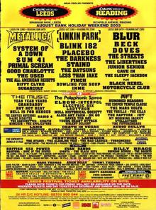 Reading Festival 2003 Reading Line-up, Photos & Videos Aug 2003 – Songkick