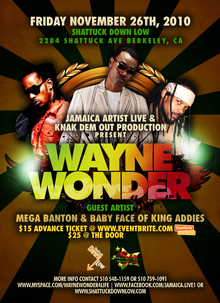 Wayne Wonder Tickets, Tour Dates & Concerts 2024 & 2023 – Songkick