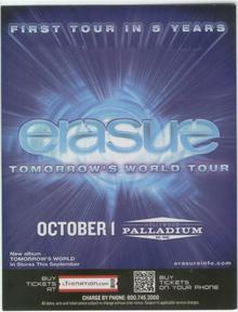 Erasure Tour Announcements 2024 & 2025, Notifications, Dates, Concerts ...