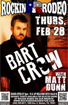 Bart Crow Tickets, Tour Dates & Concerts 2025 & 2024 – Songkick