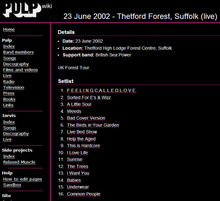 Pulp Tickets, Tour Dates & Concerts 2024 & 2023 – Songkick