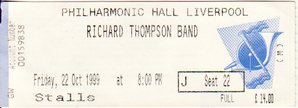 Richard Thompson Band Tour Announcements 2024 & 2025, Notifications ...