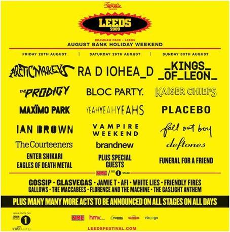 Leeds Festival 2009 Wetherby Line-up, Photos & Videos Aug 2009 – Songkick